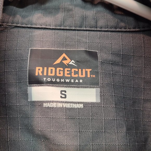 Ridgecut | Shirts | Ridgecut Shirt Work Wear Elbow Patches Gray Button Down Long Sleeve Mens ...